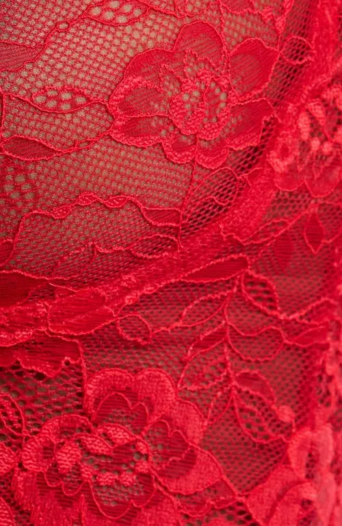 COQUETTE Lace Longline Bralette - Red