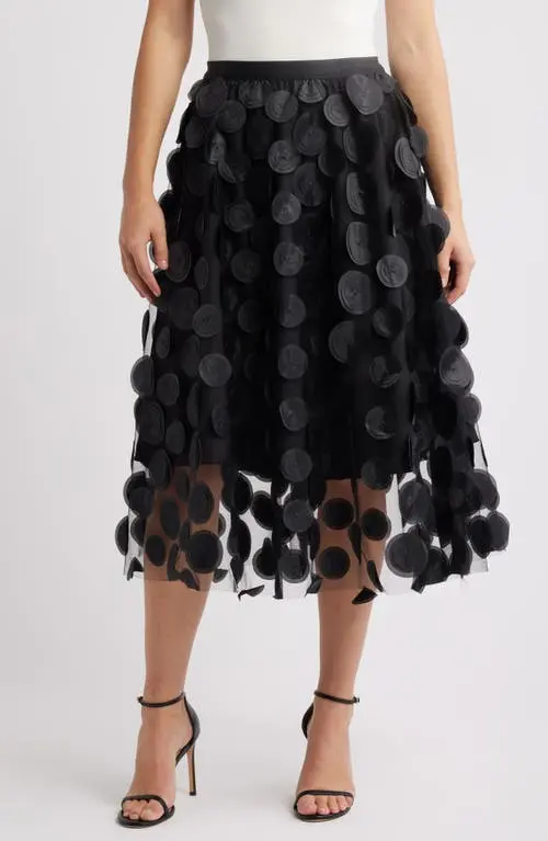 NIKKI LUND Kretsa Circle Appliqué Skirt - Black