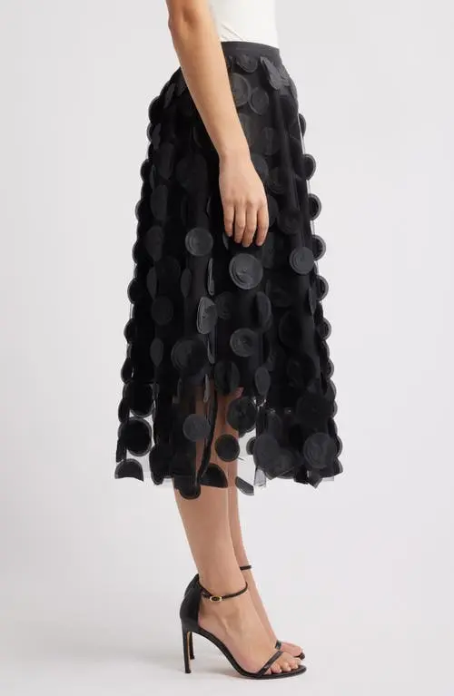 NIKKI LUND Kretsa Circle Appliqué Skirt - Black