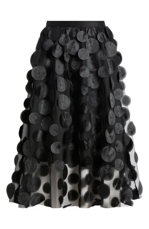 NIKKI LUND Kretsa Circle Appliqué Skirt - Black