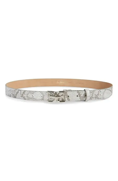 Sam Edelman Logo Buckle Leather Belt - Natural Python
