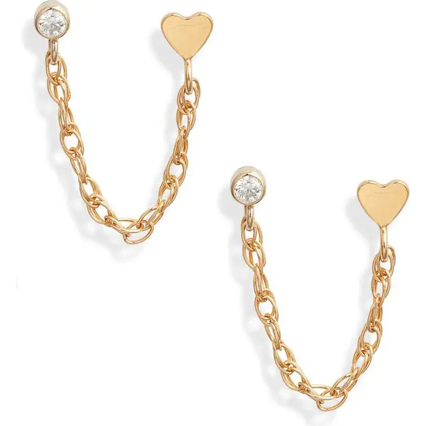 SET & STONES Josie Double Piercing Drop Earrings - Gold