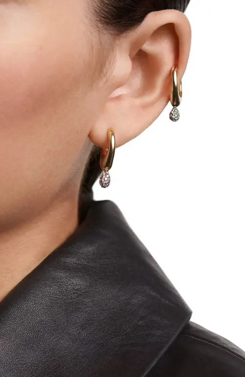 PDPAOLA Pavé Lava Single Hoop Earring