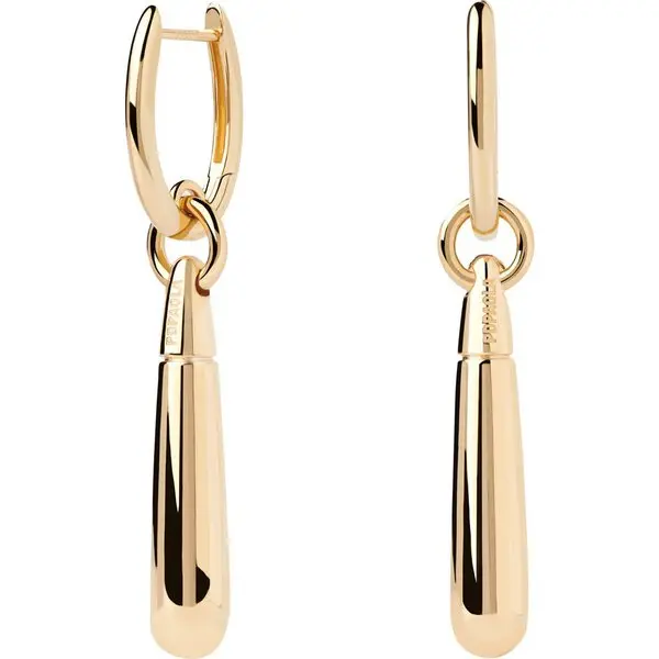 PDPAOLA Large Jupiter Single Drop Hoop Earring - Gold