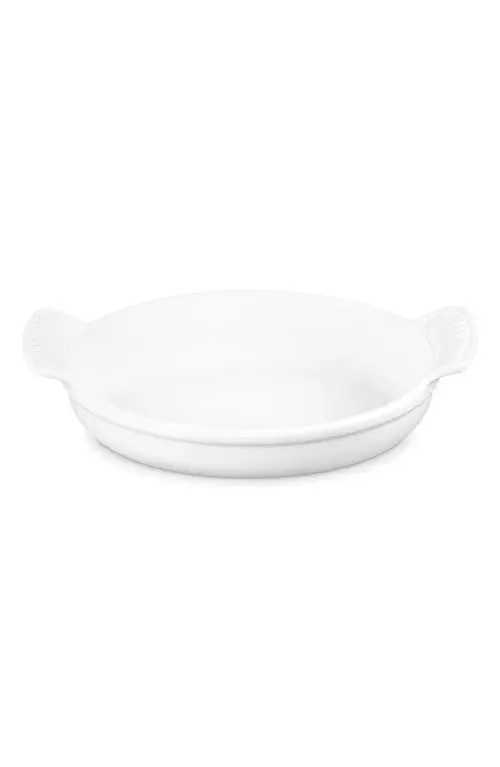 LE CREUSET 1-quart Heritage Oval Au Gratin Dish - White