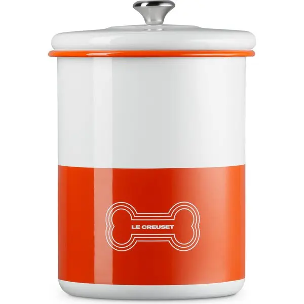 LE CREUSET Dog Treat Jar - Orange