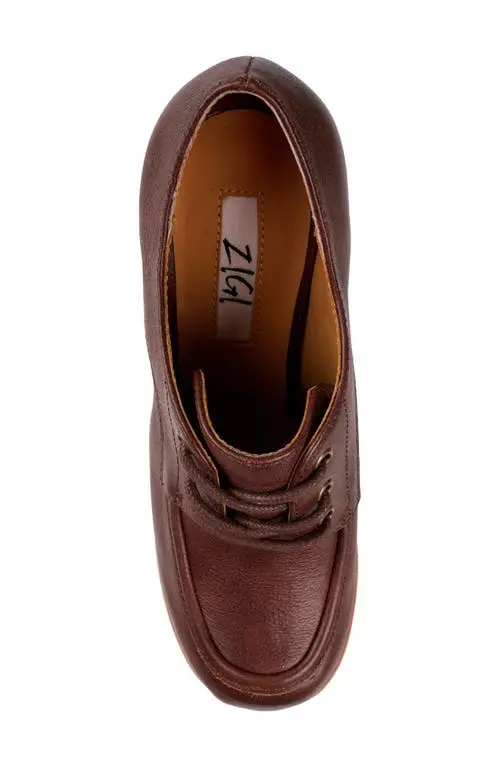 ZIGI Tina Lace-up Platform Shoe - Brown