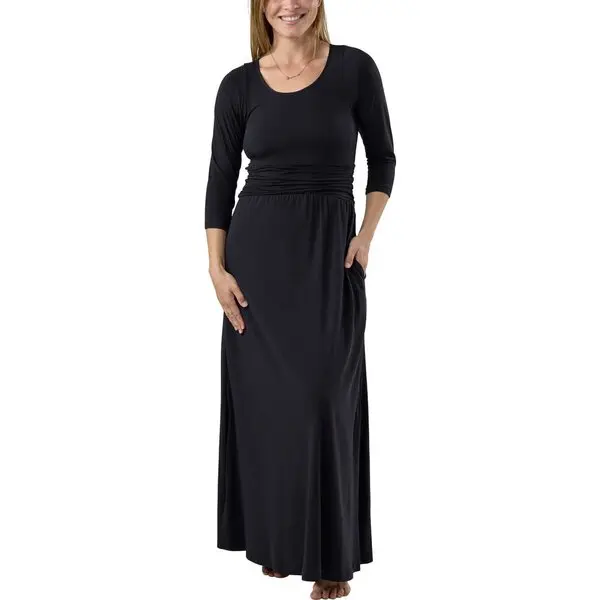 UV SKINZ Scoop Neck Maxi Dress - Black