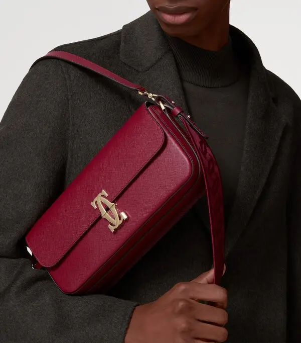 Cartier Leather C De East-west Shoulder Bag - Red