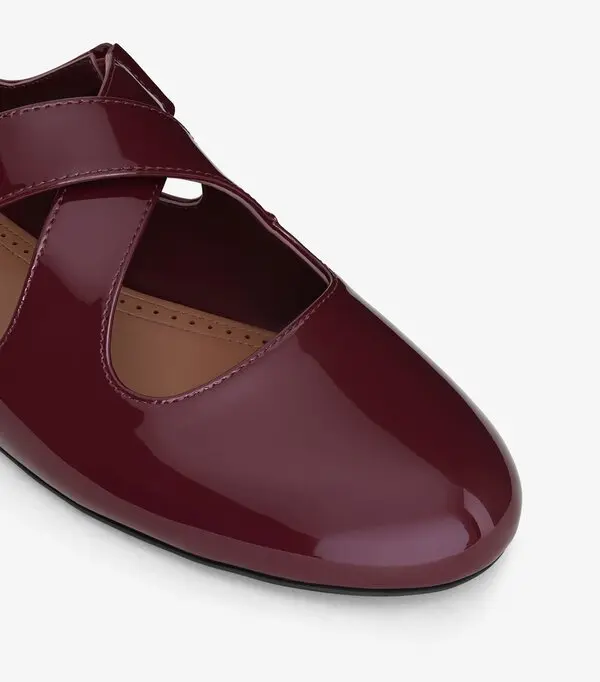 Alaïa Patent Leather Criss-cross Ballet Flats