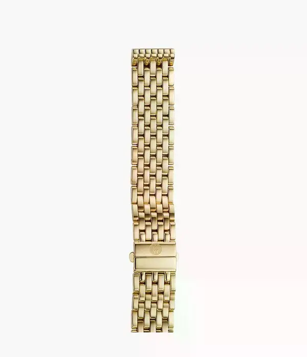 Michele 16mm Deco Seven-link Bracelet - 18k Gold-plated