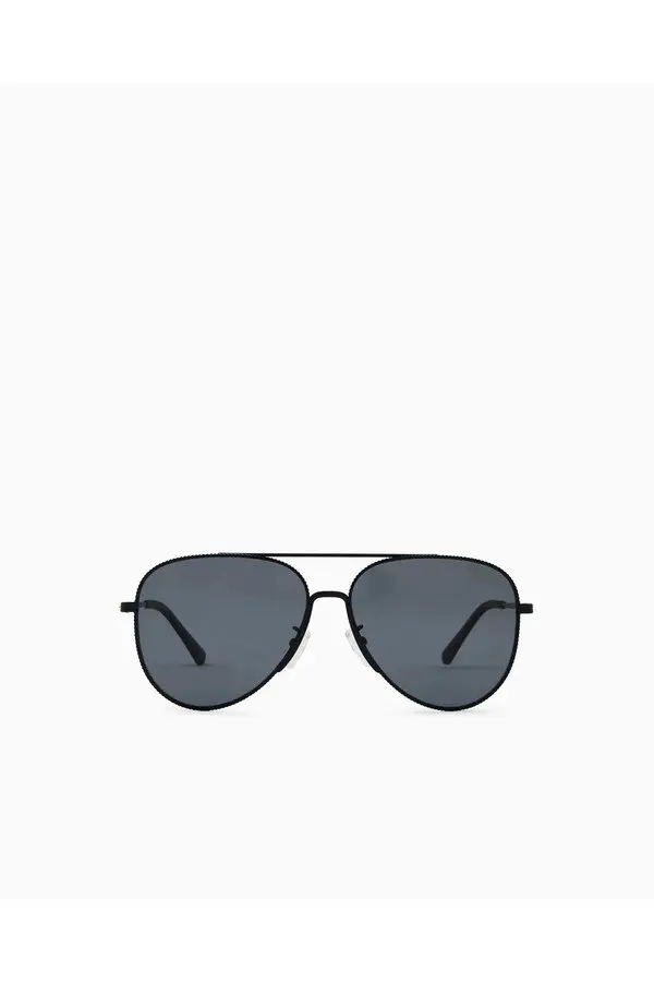 Emporio Armani Aviator Sunglasses Asian Fit - Black