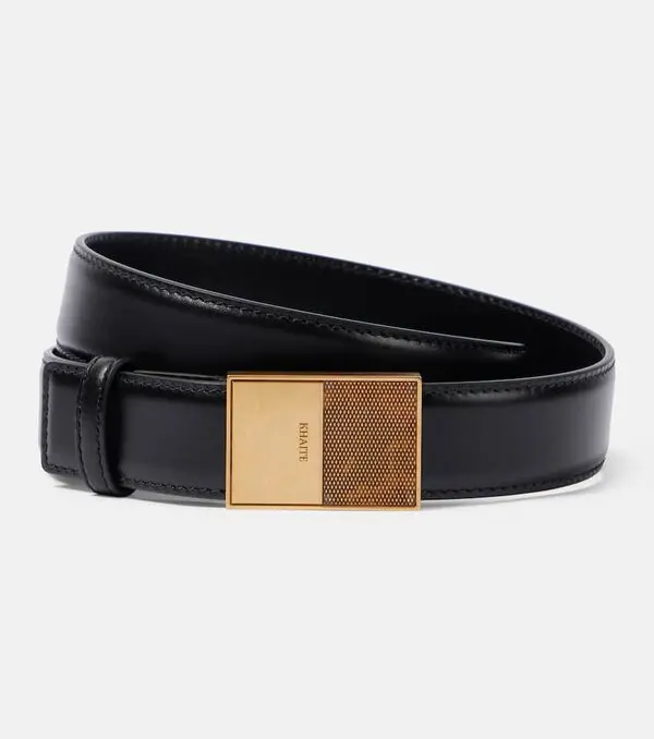 Khaite Elio Leather Belt - Black