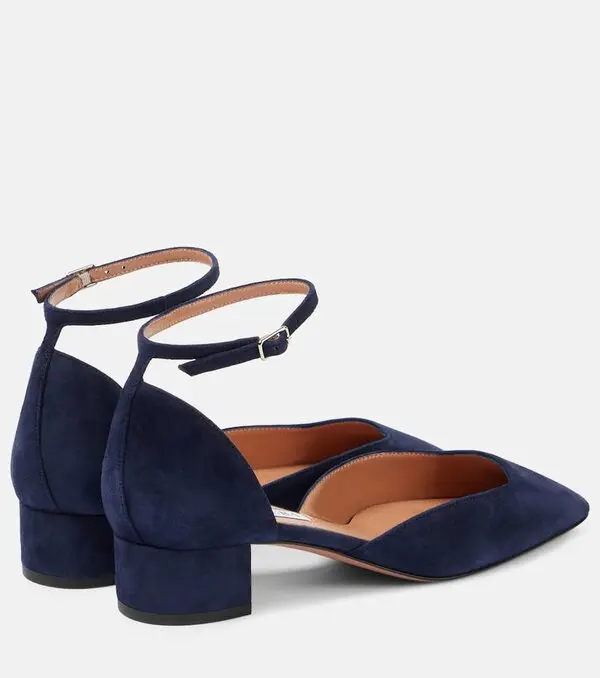 AQUAZZURA Asha 35 Suede Pumps