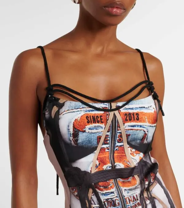 Y/project Bondage Printed Midi Dress