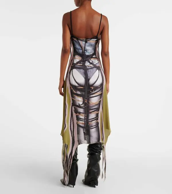 Y/project Bondage Printed Midi Dress