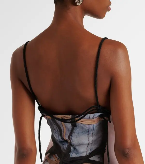 Y/project Bondage Printed Midi Dress