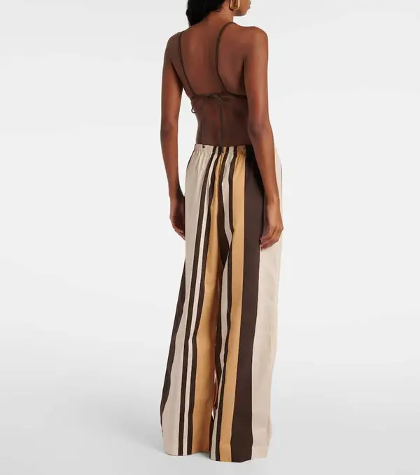 SIR. Savanna Striped Cotton Wide-leg Pants