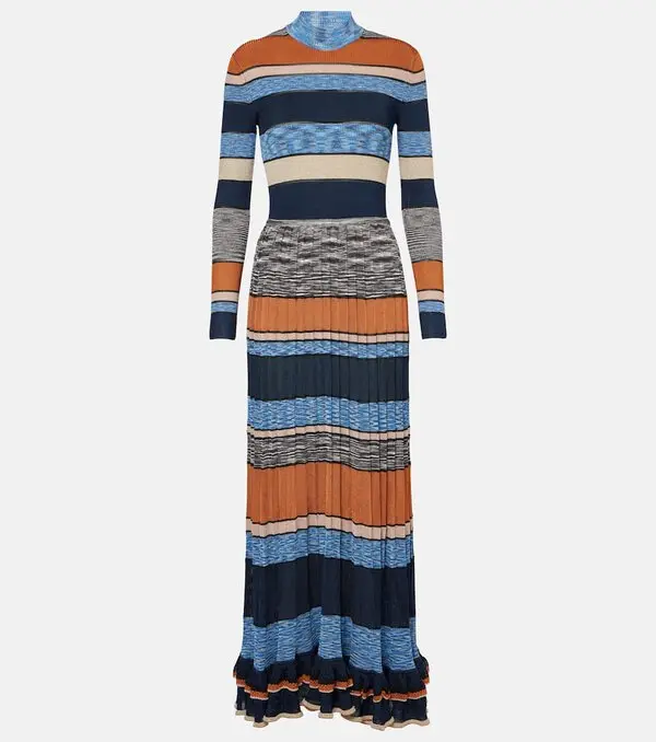 Ulla Johnson Evangeline Striped Lame Maxi Dress - Multicoloured