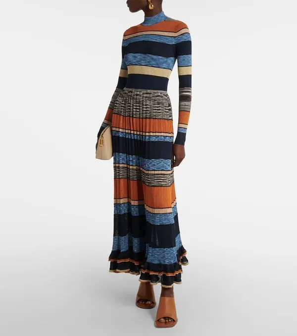 Ulla Johnson Evangeline Striped Lame Maxi Dress