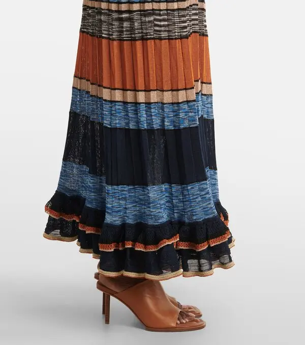 Ulla Johnson Evangeline Striped Lame Maxi Dress