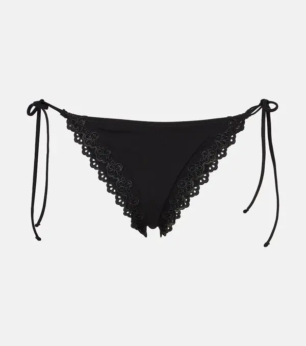 Ulla Johnson Cecilia Scalloped Bikini Bottom - Black