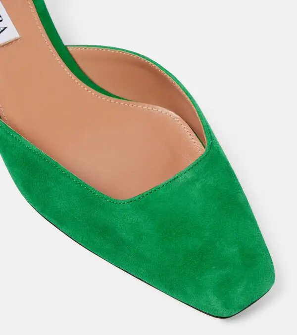 AQUAZZURA Asha 35 Suede Pumps - Green