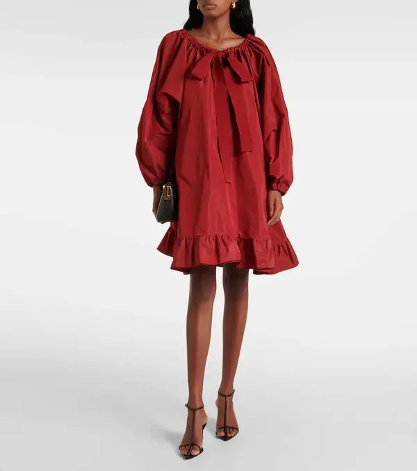 PATOU Frill Ruffled Midi Dress - Red