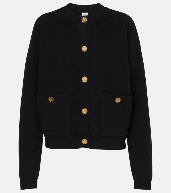 TOTEME Wool And Cashmere-blend Cardigan - Black