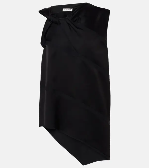 JIL SANDER Asymmetric Satin Top