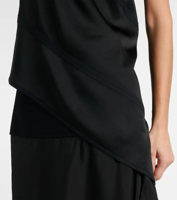 JIL SANDER Asymmetric Satin Top