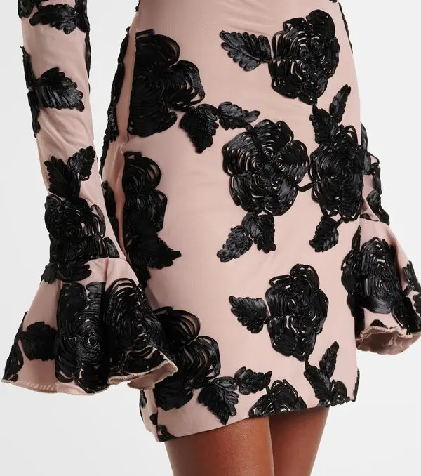 ROTATE BY BIRGER CHRISTENSEN Floral Mesh Minidress