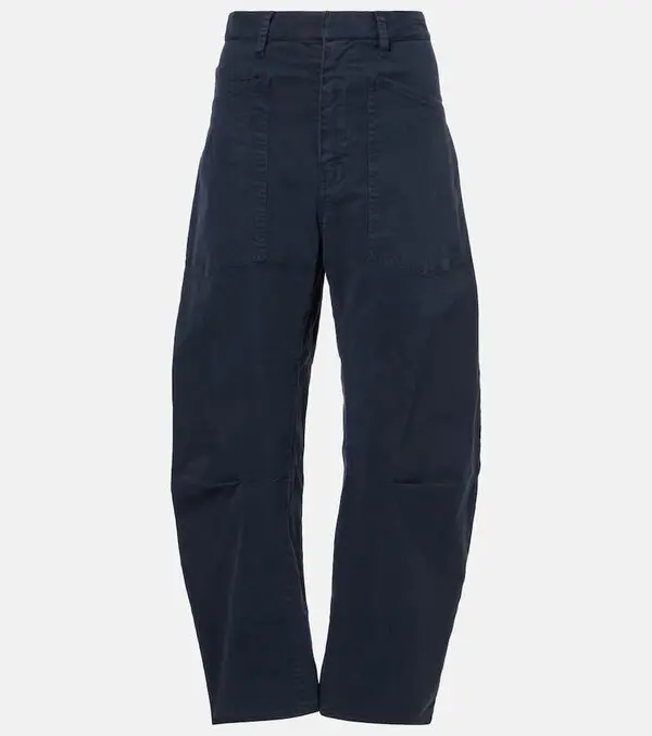 NILI LOTAN Shon Barrel-leg Pants - Blue
