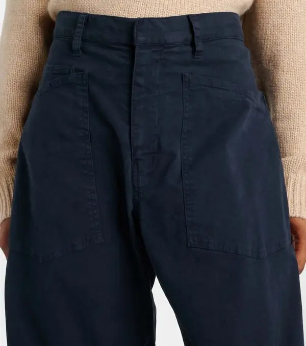 NILI LOTAN Shon Barrel-leg Pants - Blue