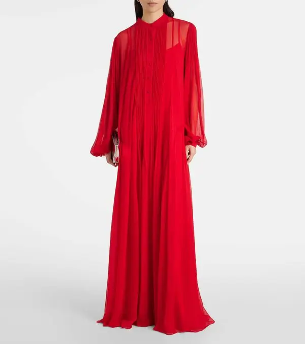 Costarellos Clarinda Pleated Maxi Dress