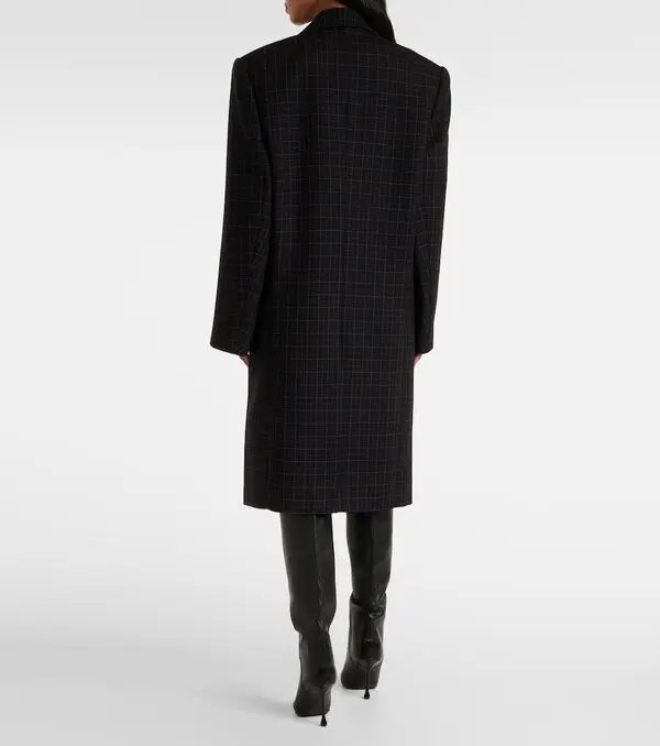 Wardrobe.NYC Oversized Checked Virgin Wool Coat