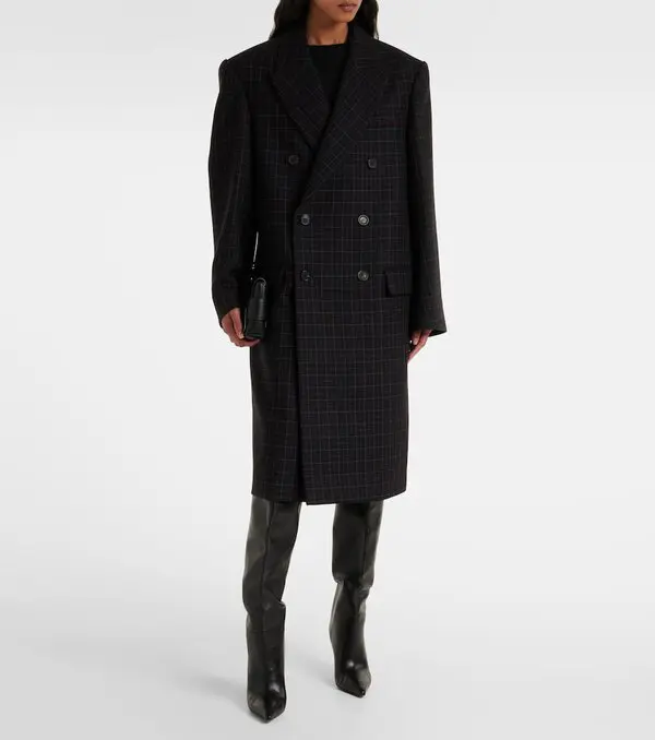 Wardrobe.NYC Oversized Checked Virgin Wool Coat