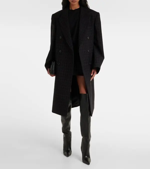 Wardrobe.NYC Oversized Checked Virgin Wool Coat