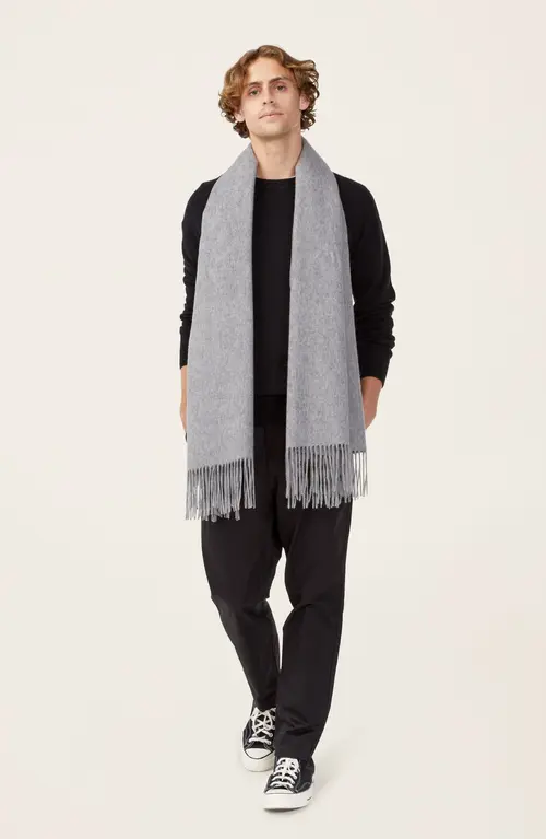 ITALIC Cleo Cashmere Scarf - Heather Grey