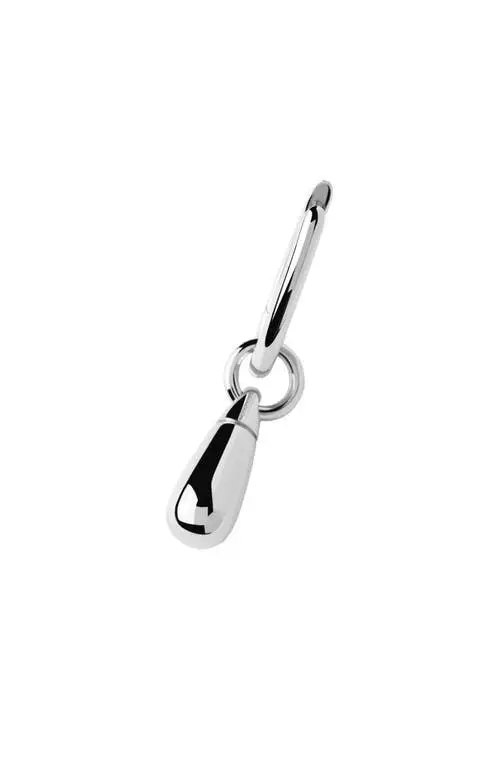 PDPAOLA Jupiter Drop Hoop Earring - Silver