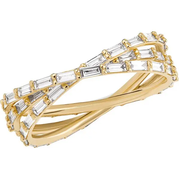 Lana Jewelry 14k Gold Diamond Baguette Ring - Yellow Gold