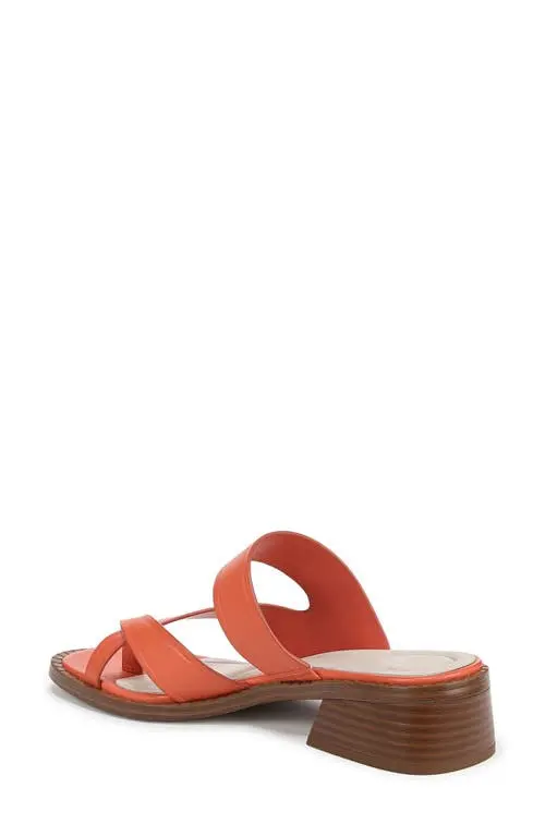 Franco Sarto Saylor Leather Slide Sandal - Coral Pink