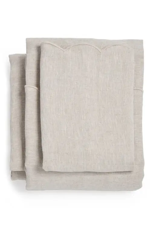POM POM AT HOME Kelly Linen Sheet Set - Flax/flax