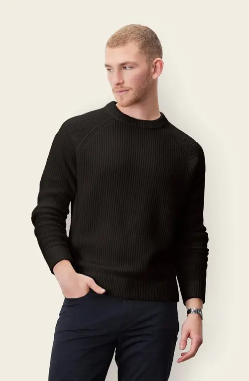 ITALIC Aidan Chunky Cashmere Crewneck Sweater - Black