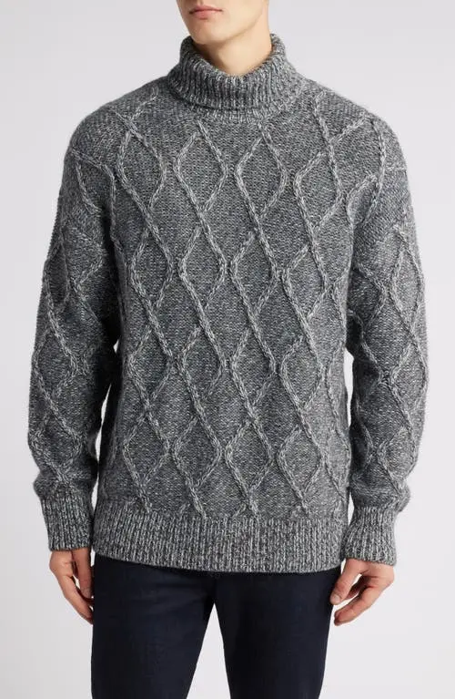 BOSS Diamond Stitch Turtleneck Sweater