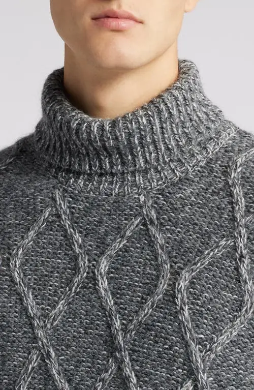 BOSS Diamond Stitch Turtleneck Sweater