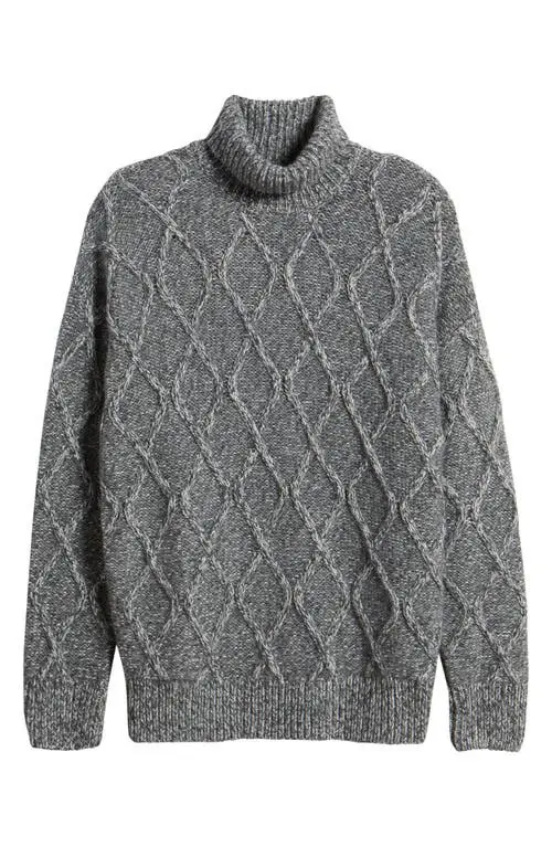 BOSS Diamond Stitch Turtleneck Sweater