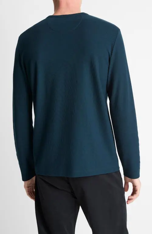 Vince Pima Cotton Piqué Long Sleeve T-shirt - Rapids