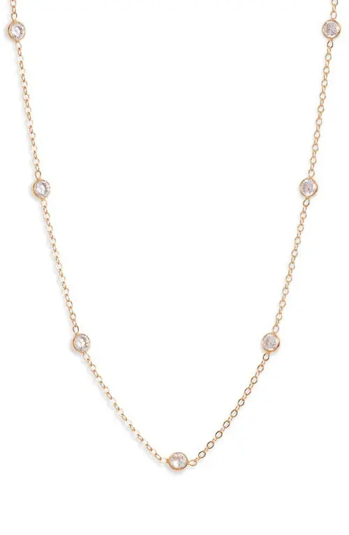 SET & STONES Faye Cubic Zirconia Necklace - Gold