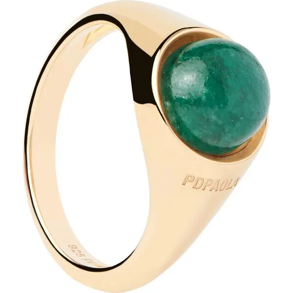 PDPAOLA Aventurine Ring - Green Aventurine